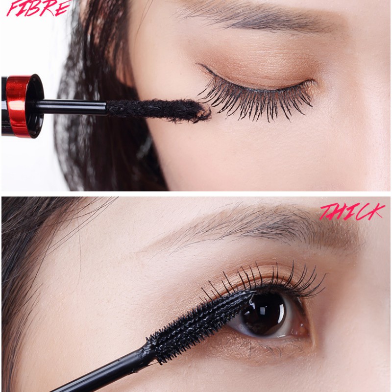 3D Lash Silk Fiber Mascara Volume Eye Lash Lengthening Makeup Natural ...