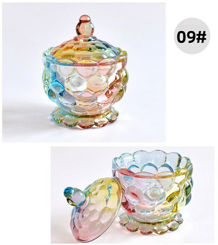 Colorful glass storage jars, candy jars, jewelry jars, jam snack jars ...