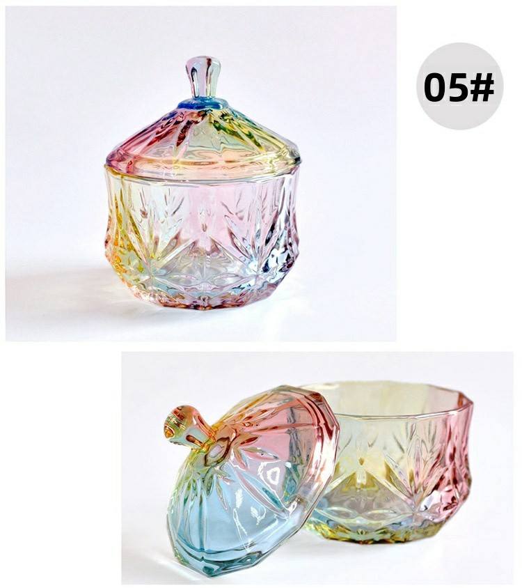 Colorful glass storage jars, candy jars, jewelry jars, jam snack jars ...